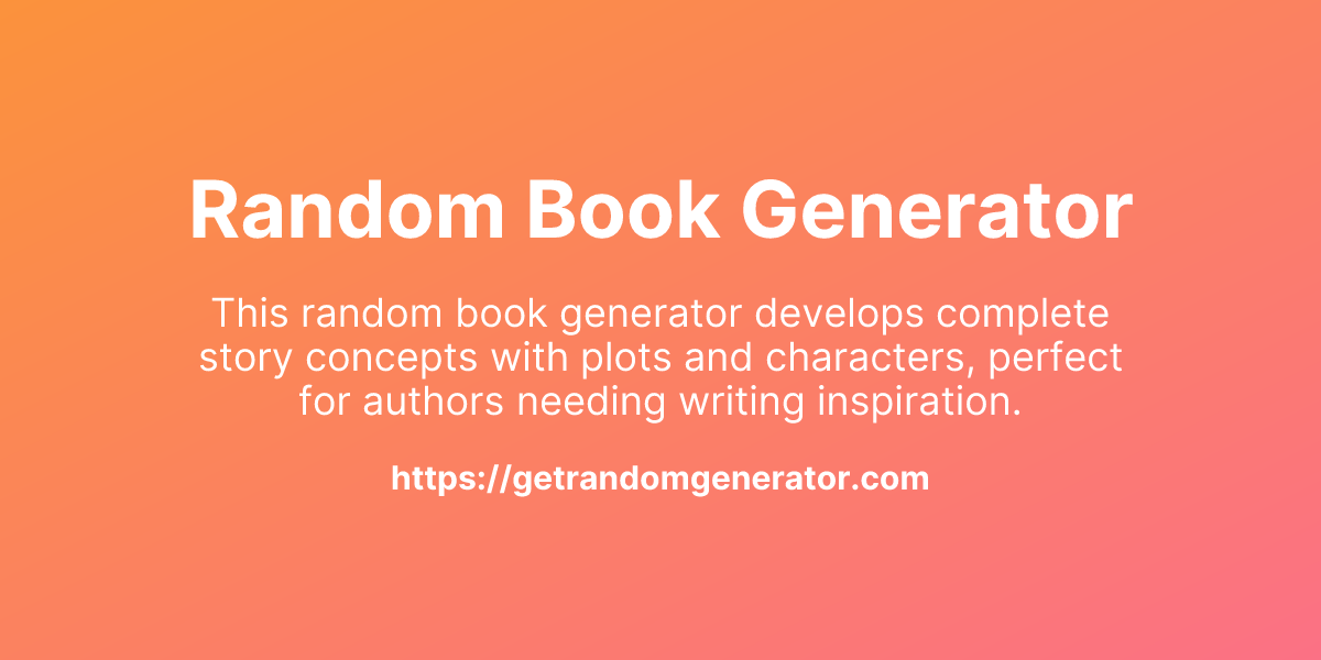 Random Book Generator - Get Random Generator