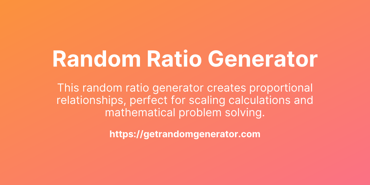 Random Ratio Generator Get Random Generator random-ratio-generator-get-random-generator